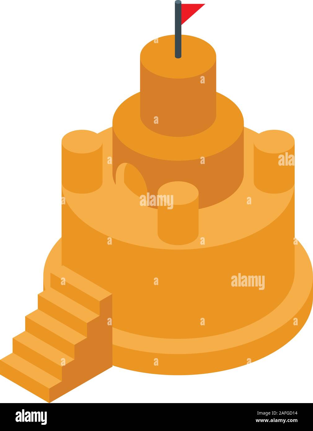 Medieval tower isometric 3d icon hi-res stock photography and images ...