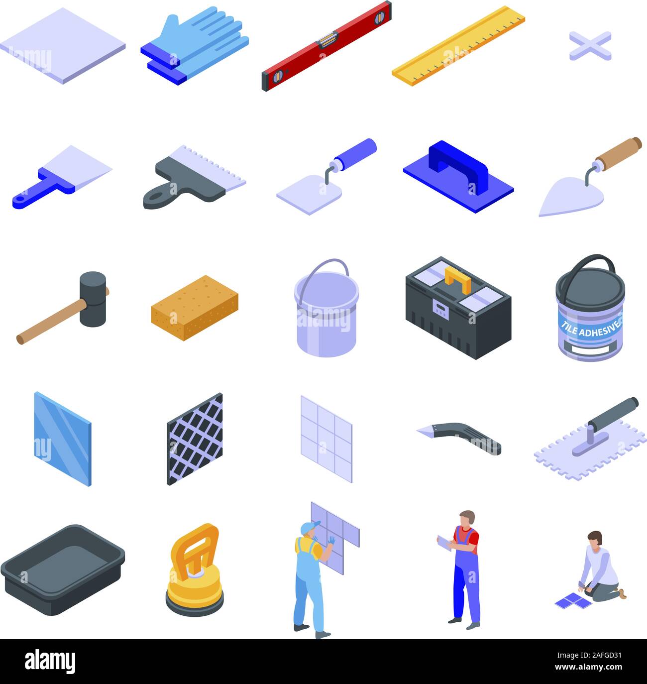 Floor tile install Stock Vector Images - Alamy