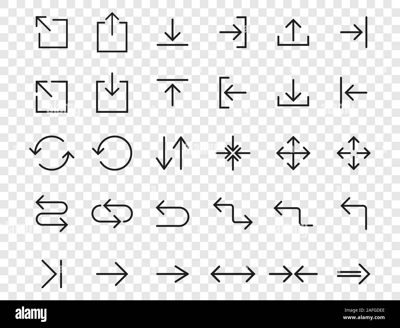Arrows cursor icon set Stock Vector Images - Alamy