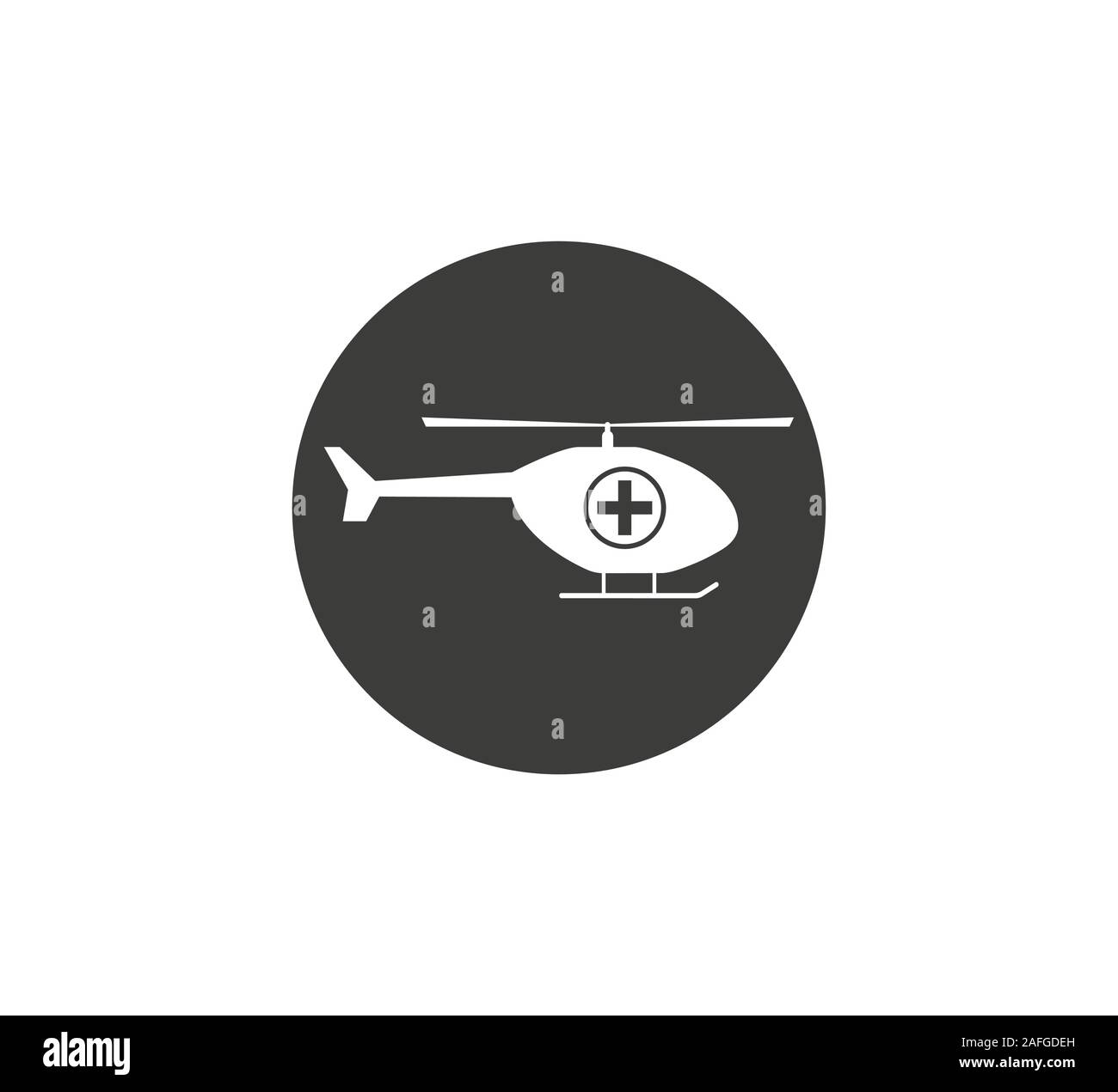 Medical Helicopter icon. Vector illustration, flat design Stock Vector ...