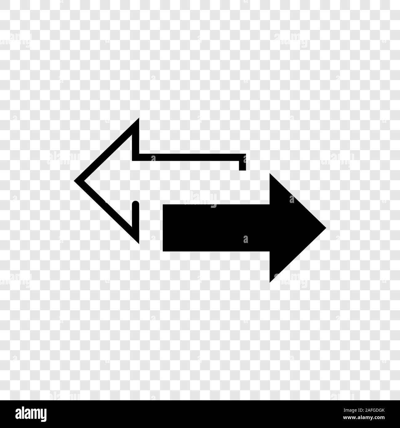 Transfer arrow icon. Vector illustration, flat design Stock Vector ...