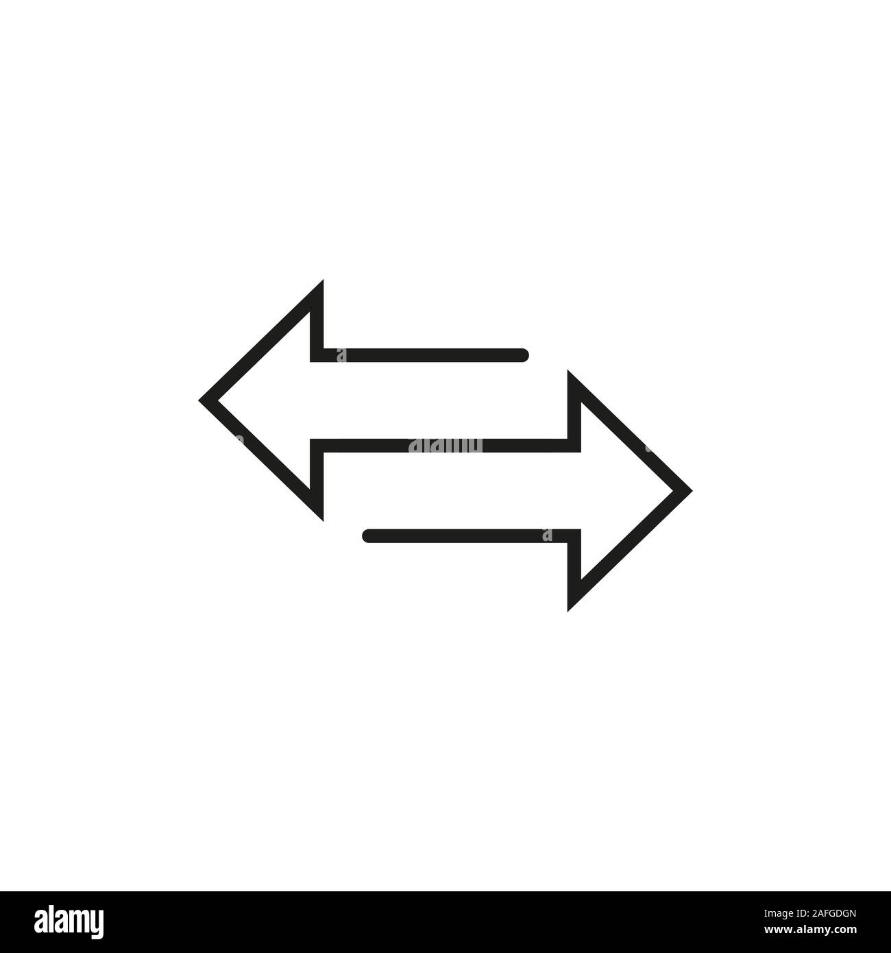 Transfer two arrows outline Stock Vector Images - Alamy