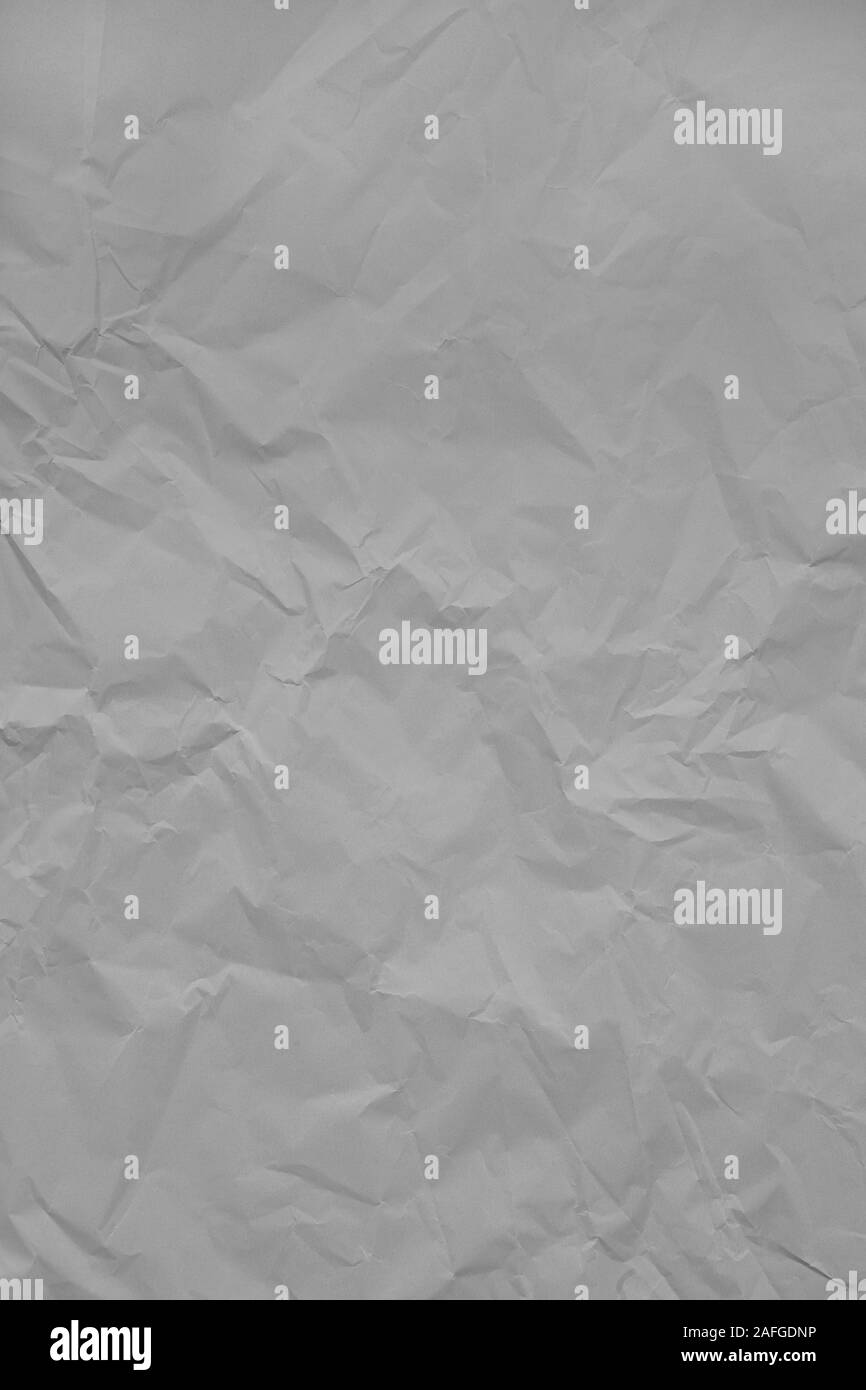 Gray crumpled wrinkled textured paper background. Empty space Stock ...