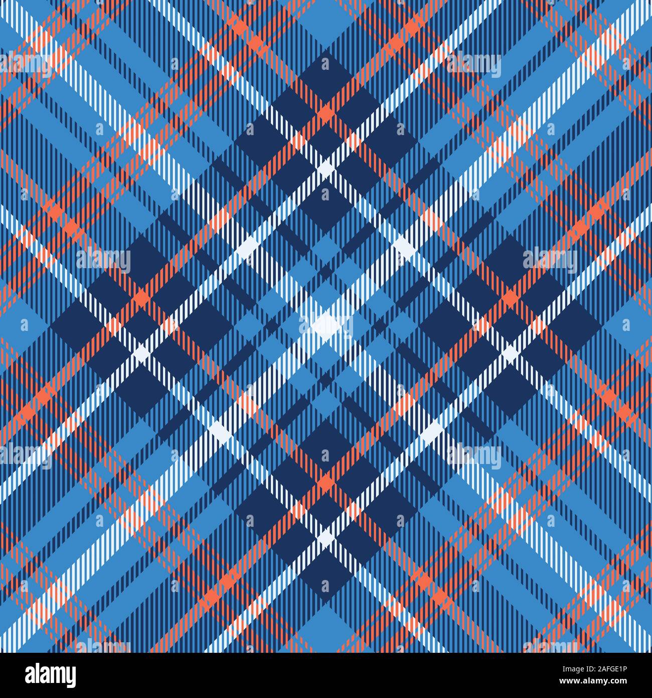 Scottish plaid blue and red seamless checkered vector pattern. EPS 10 ...