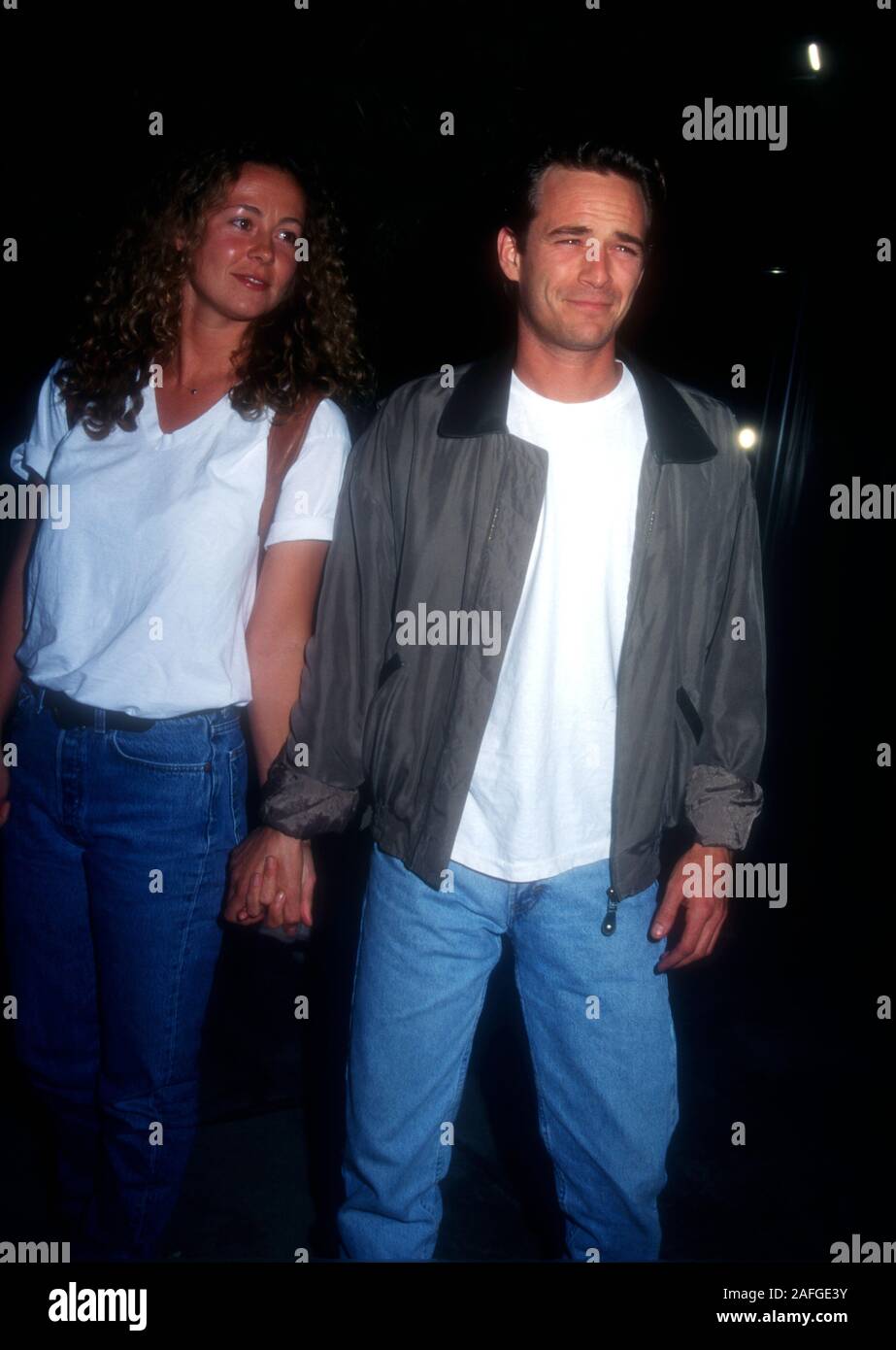 Beverly Hills, California, USA 3rd April 1995 Actor Luke Perry and wife ...
