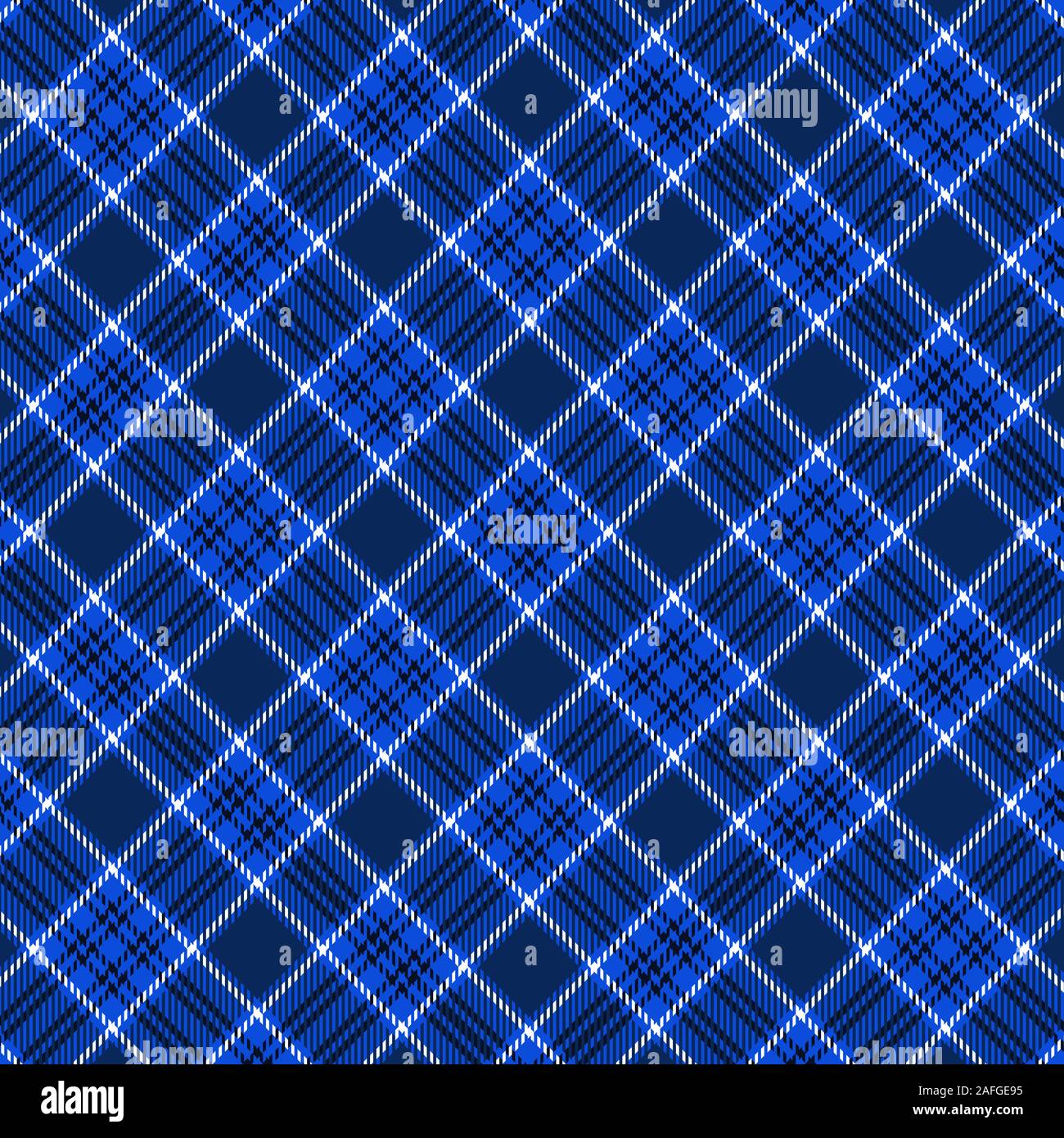 Scottish plaid blue seamless checkered vector pattern. EPS 10 Stock ...