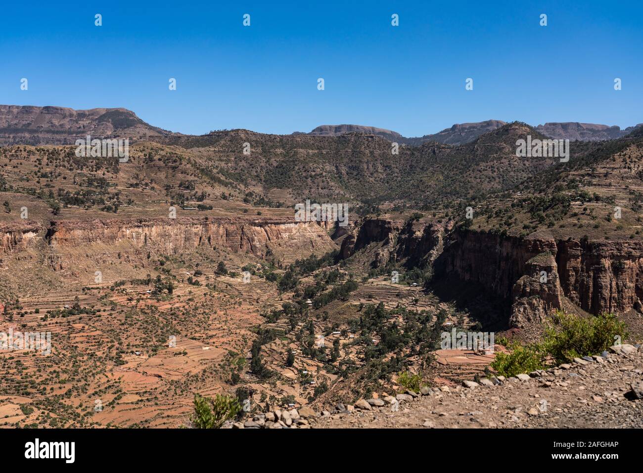 Landscape in Gheralta in Tigray, Northern Ethiopia Stock Photo - Alamy