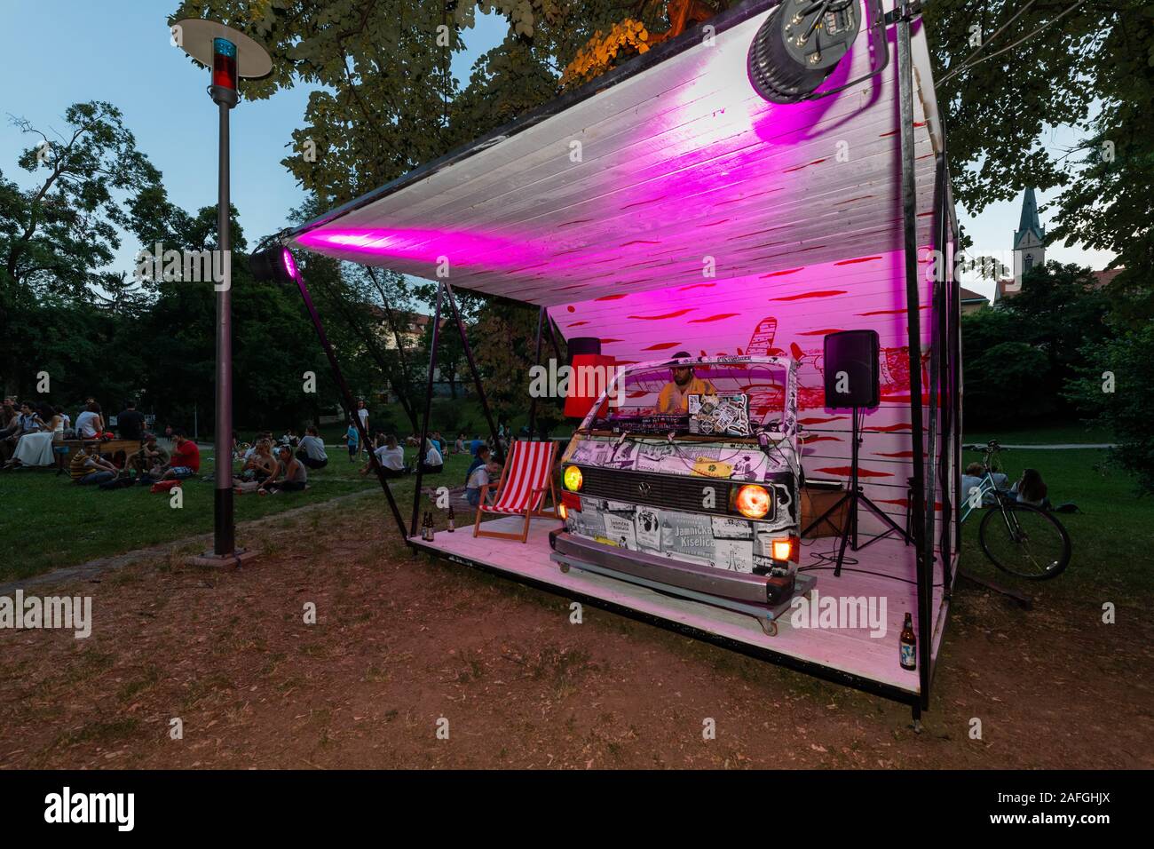 Famous Art Park spot in park Ribnjak, Zagreb, Croatia Stock Photo - Alamy