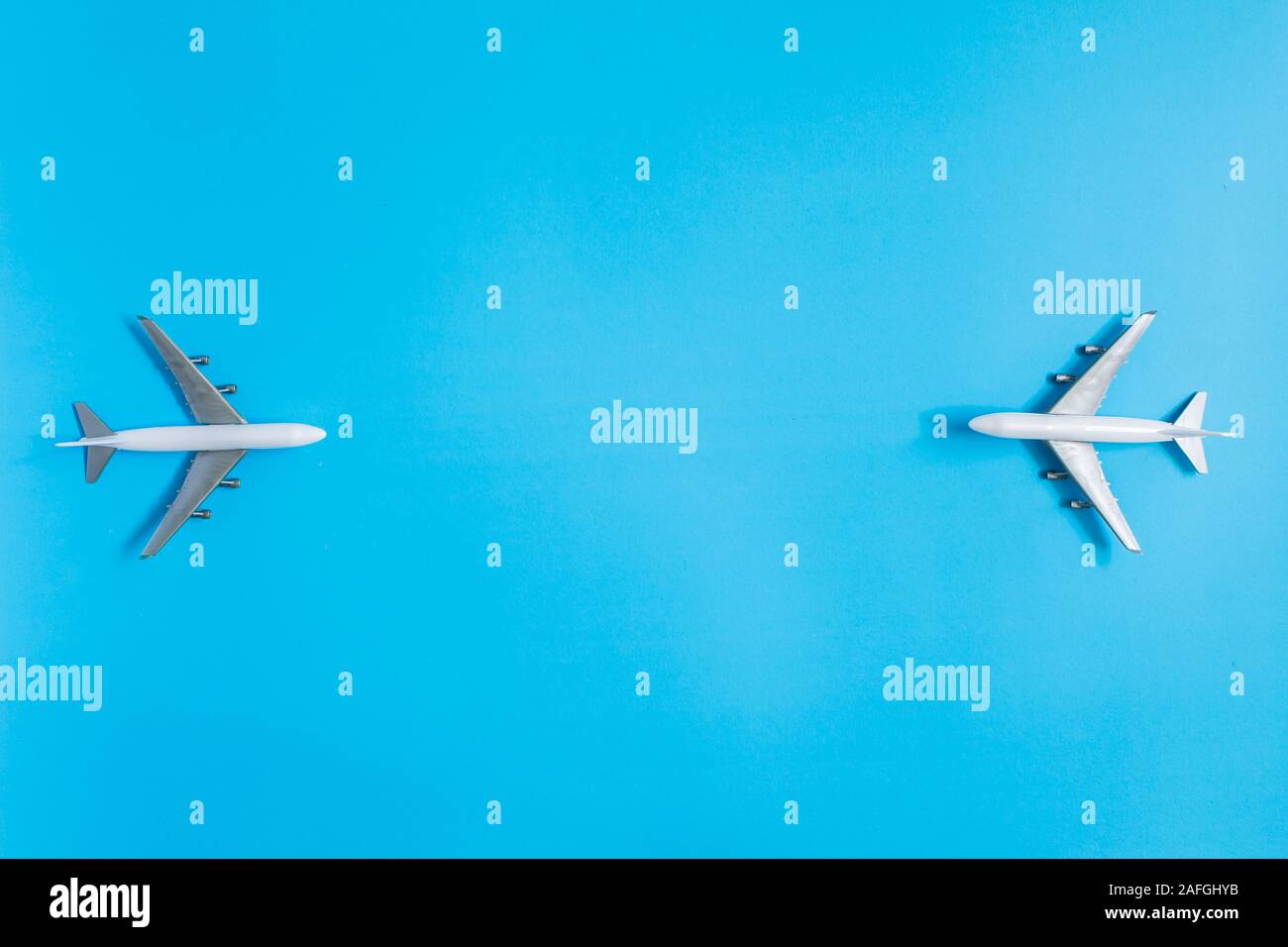 Modern passenger plane on sky paper backdrop. Concept of aircraft ...