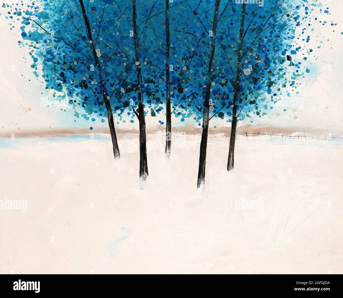 red trees in snow Stock Photo - Alamy