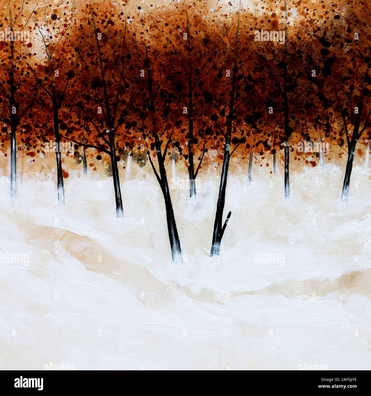 Watercolour leaves winter hi-res stock photography and images - Alamy