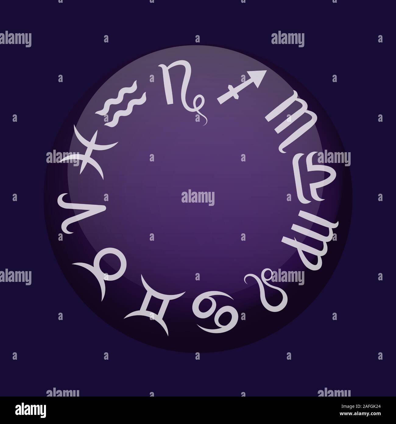 Zodiac Sign Astrological Horoscope Vector Illustration Banner Stock