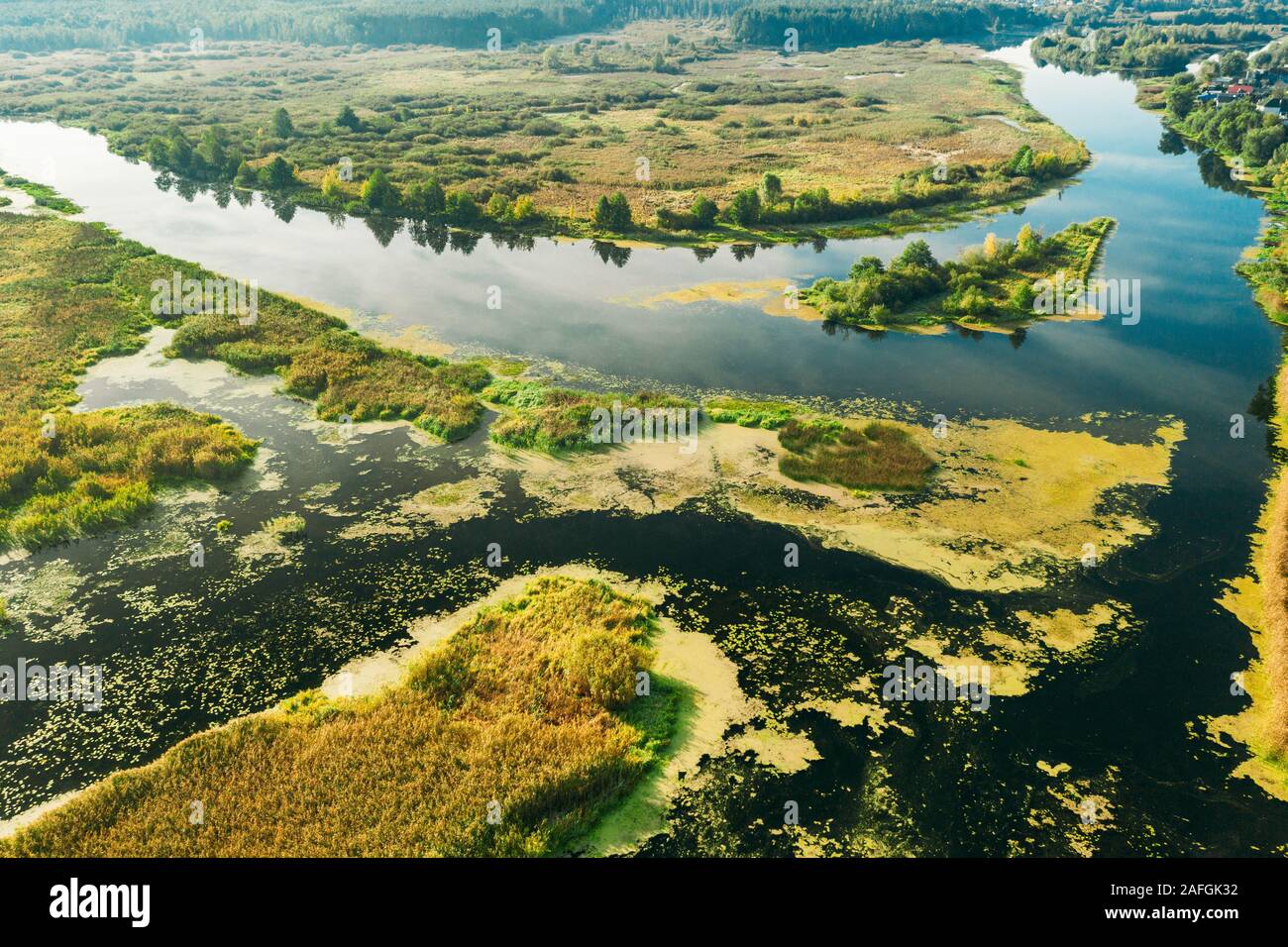 Aerial view of marsh hi-res stock photography and images - Alamy