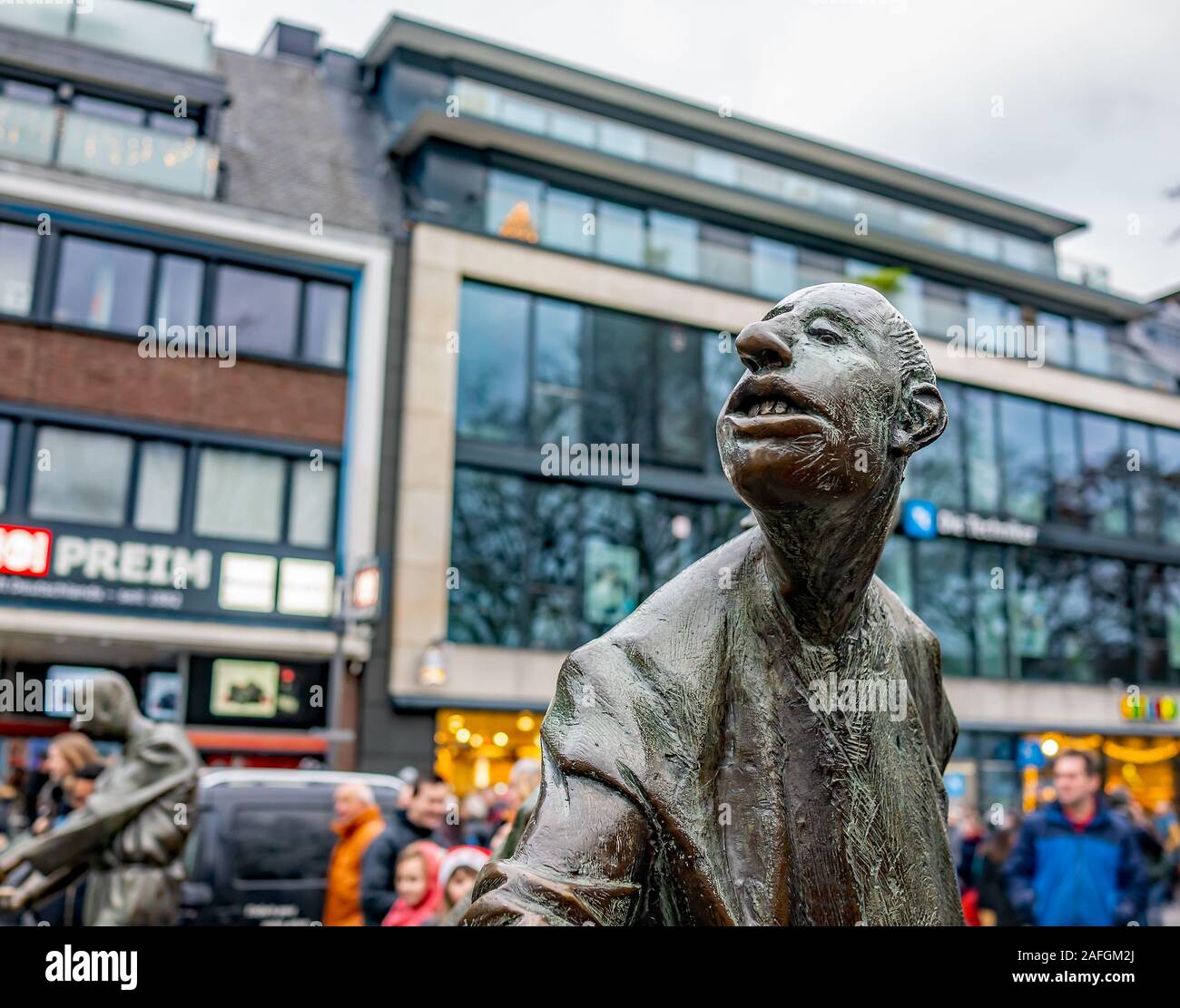 8 Close up of metal statue against a soft and out of focus background ...