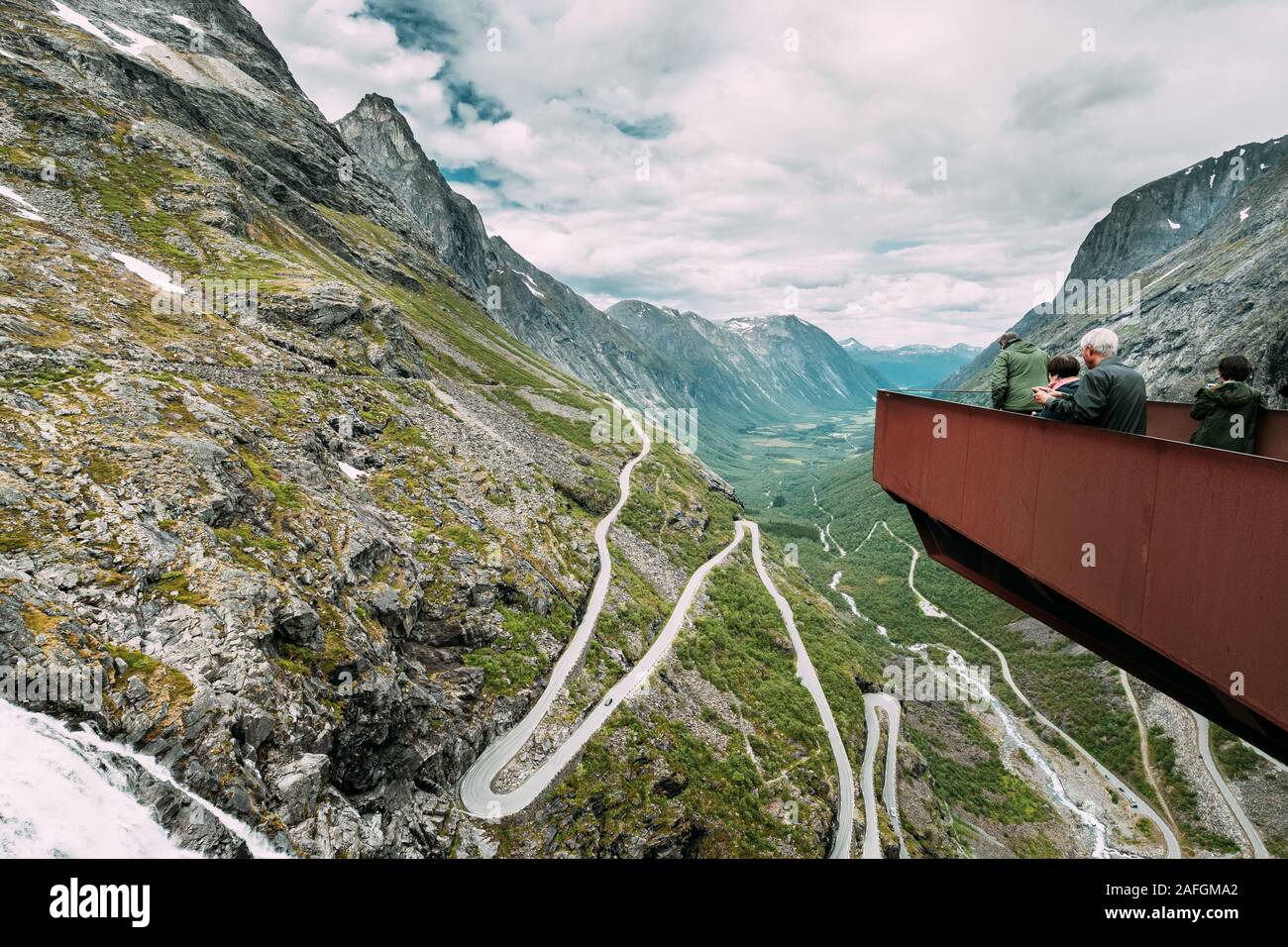Trollstigen, Andalsnes, Norway - June 19, 2019: People Tourists ...