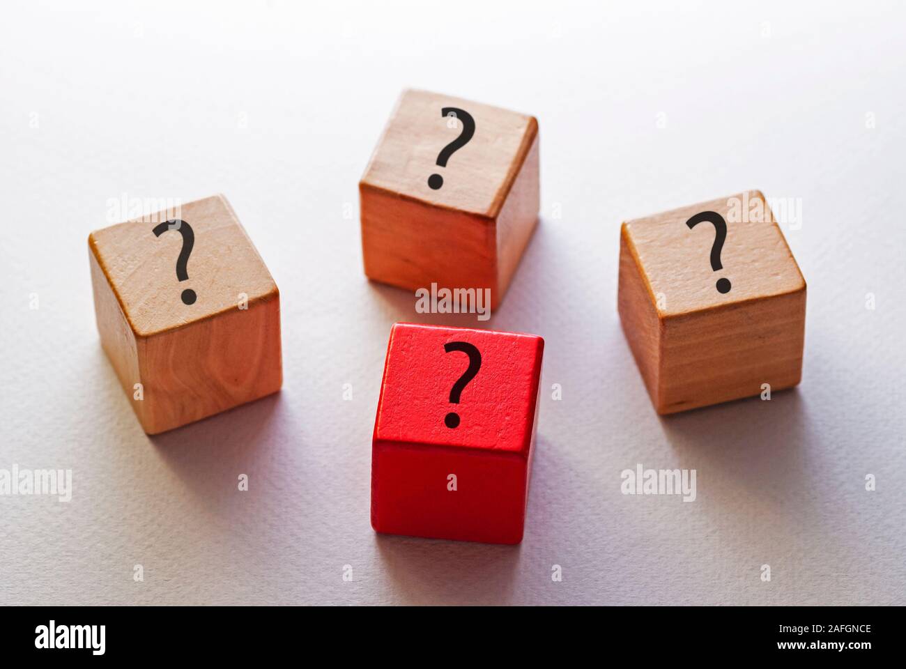 Concept of uniqueness and individuality wooden blocks Stock Photo - Alamy