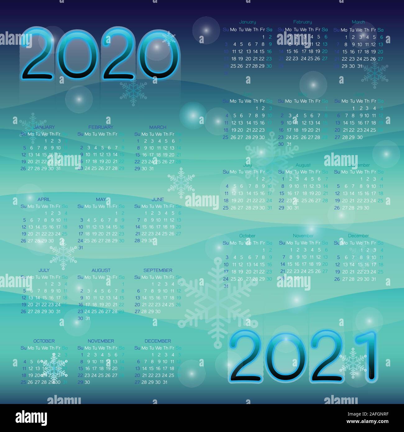 Aqua calendar Stock Vector Images - Alamy