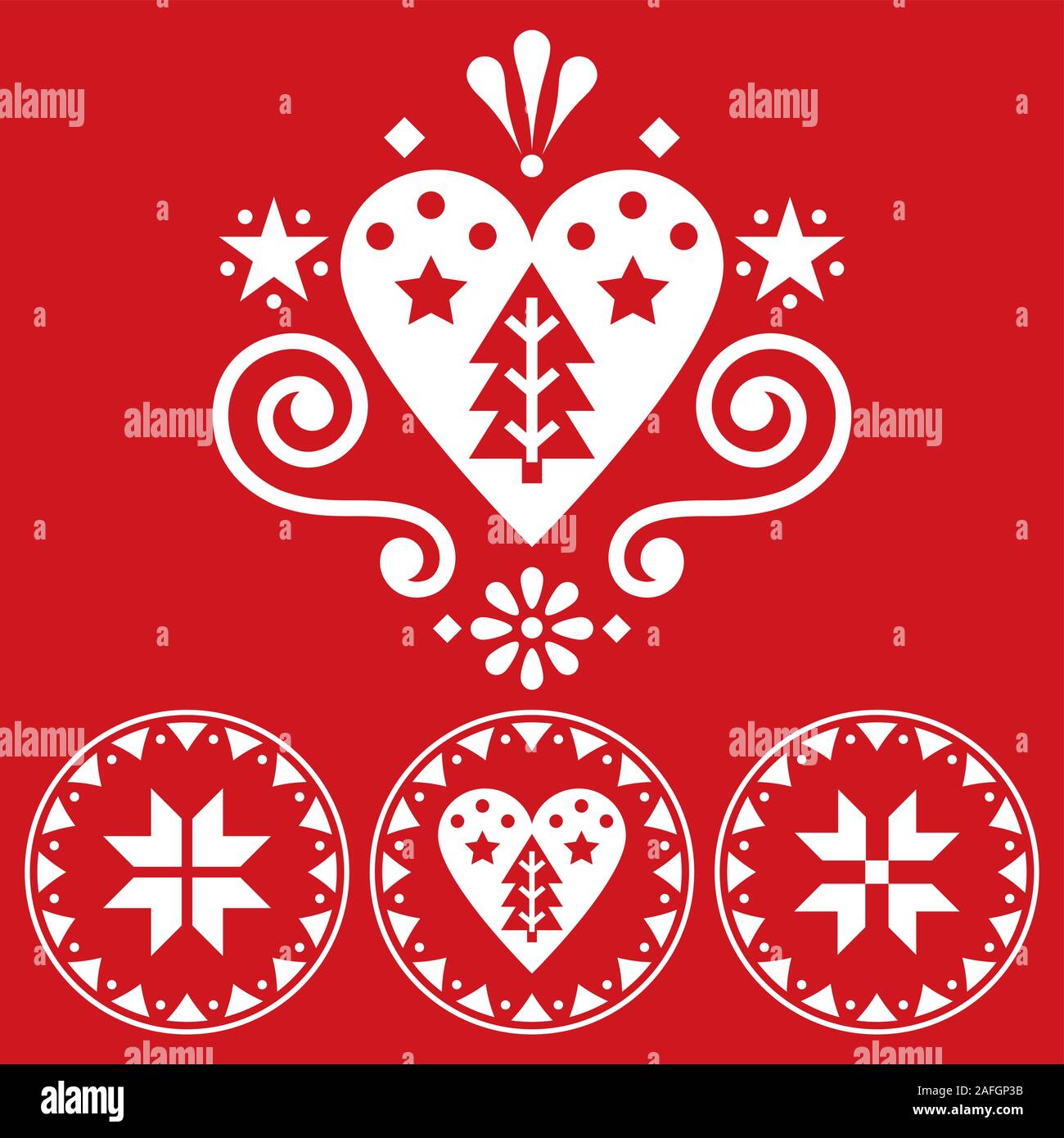 Snowflakes in red background Stock Vector Images - Alamy