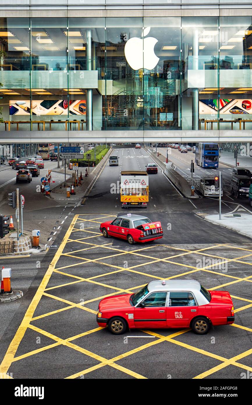 Taxi passing in hong kong hi-res stock photography and images - Alamy