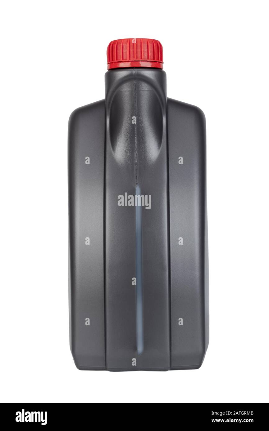 Engine oil in canister isolated on white background Stock Photo - Alamy