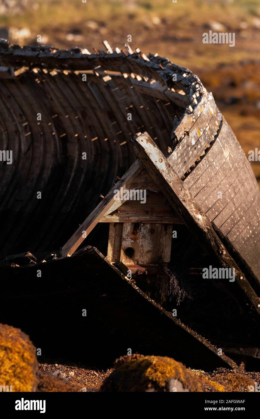 Abandoned boat in Badachro Bay, Scottish Highlands Stock Photo - Alamy