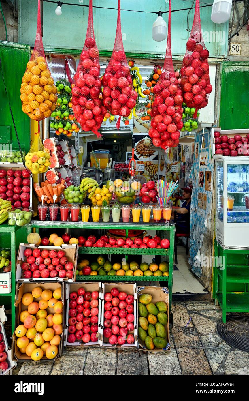 Jerusalem Israel. The market in the old city Stock Photo - Alamy