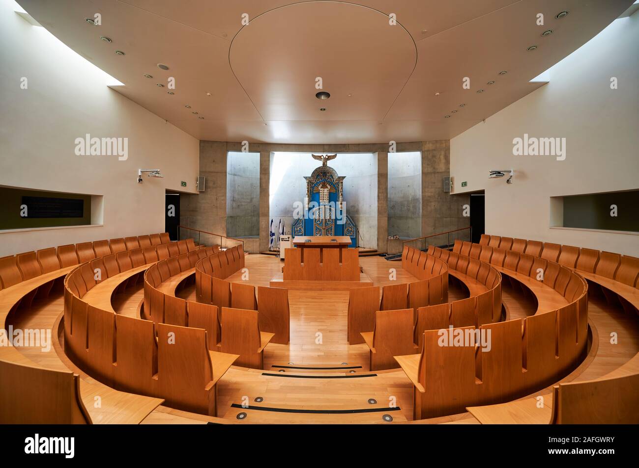 Jerusalem Israel. The synagogue inside Yad Vashem. Memorial to the ...