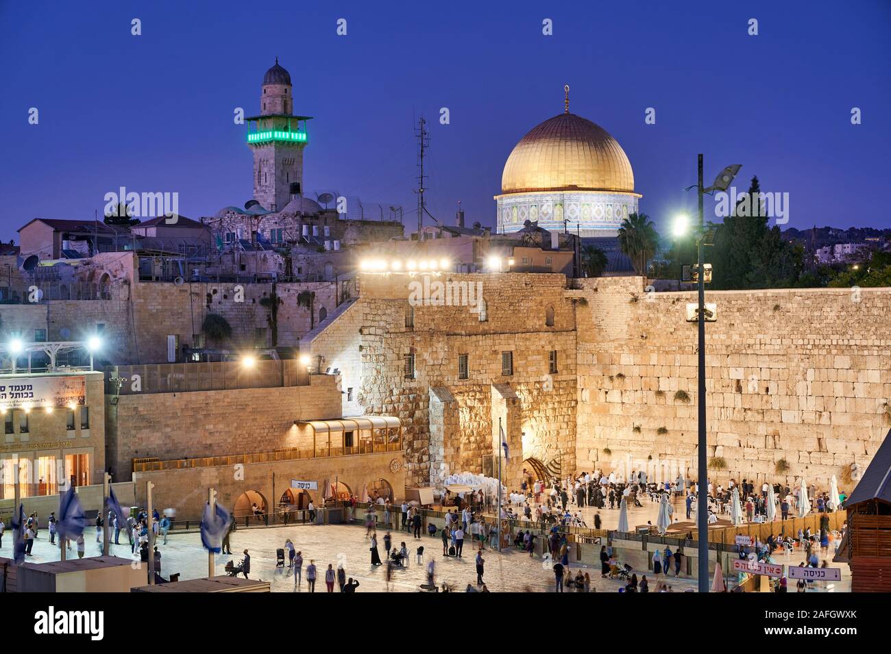 Wailing wall jerusalem sunset hi-res stock photography and images - Alamy