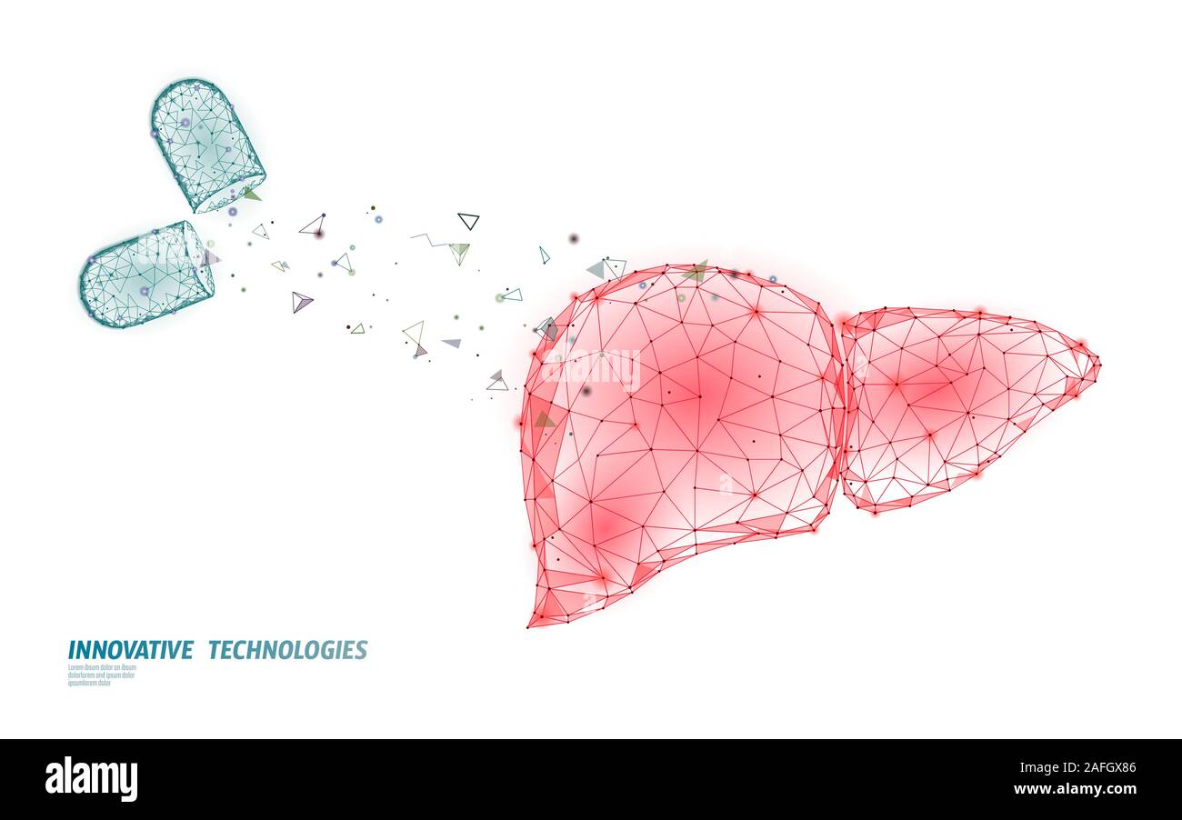 3D medicine liver medical treatment. Hepatitis warning medical therapy ...