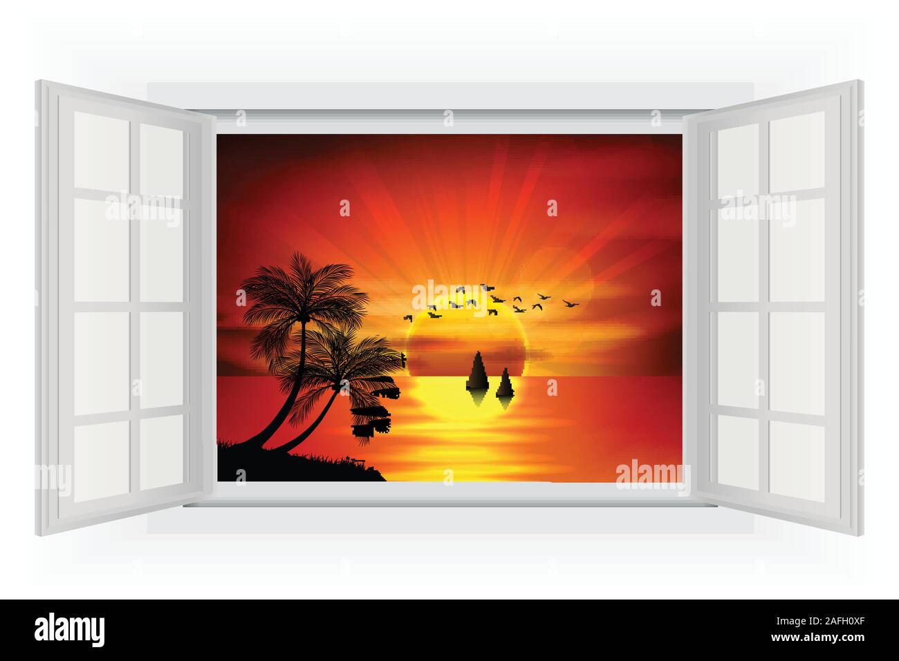 Sea wall sunset Cut Out Stock Images & Pictures - Alamy