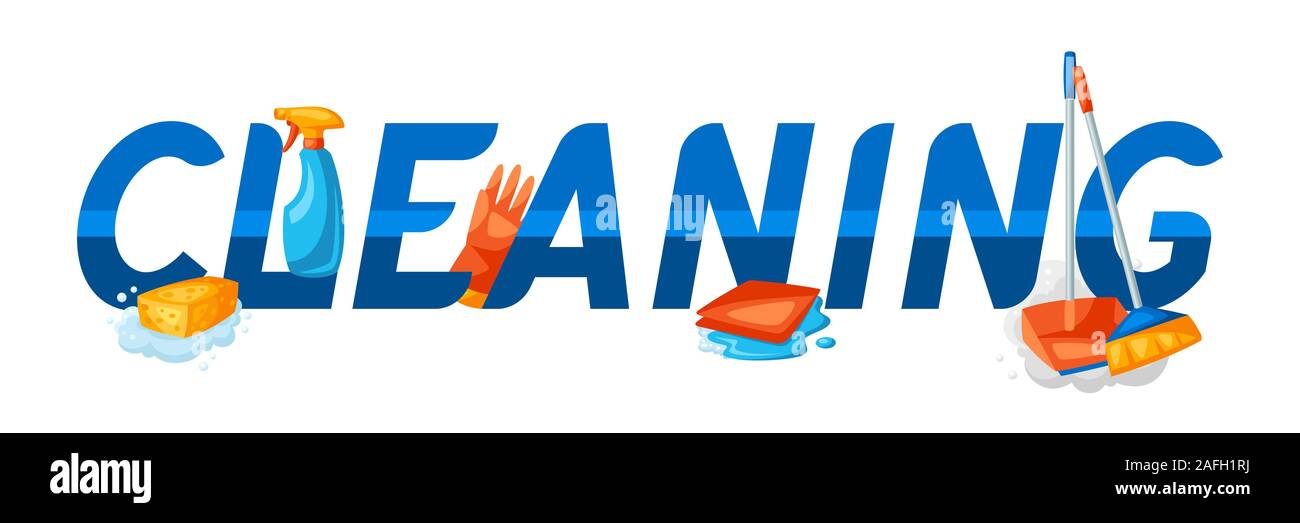 Housekeeping background with cleaning items Stock Vector Image & Art ...