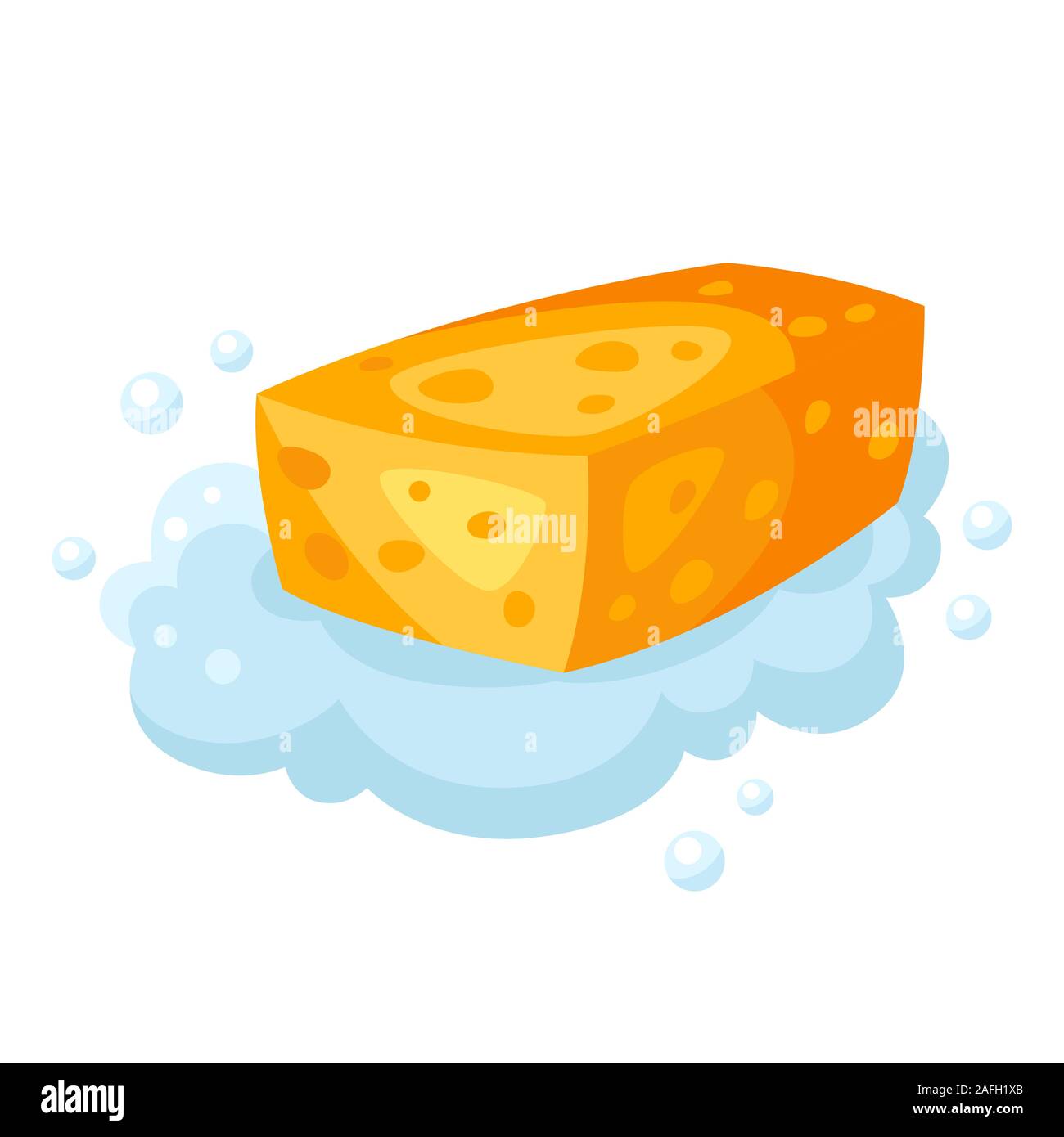 Illustration of soap foam sponge Stock Vector Image & Art - Alamy