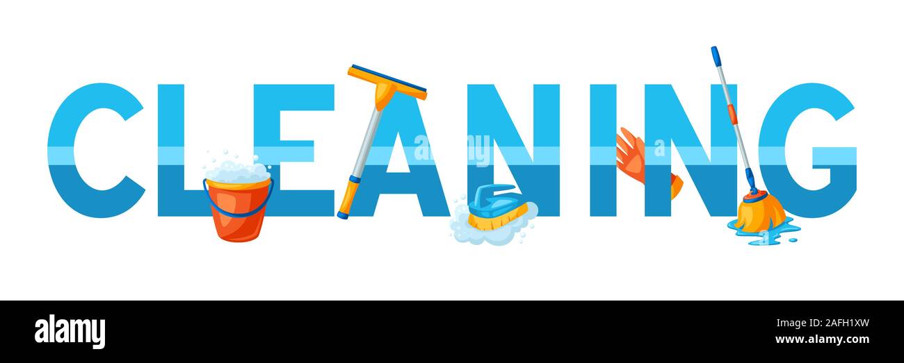 Housekeeping background with cleaning items Stock Vector Image & Art ...