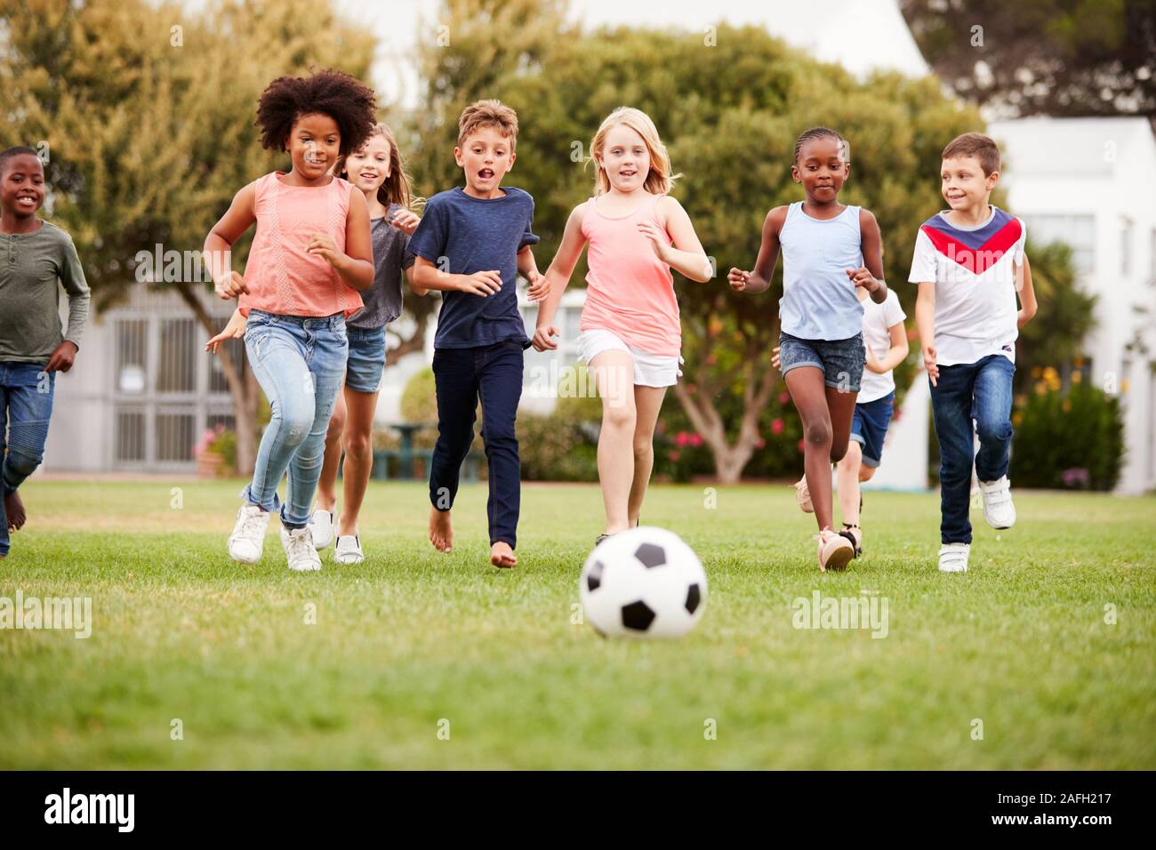 Friends Playing Football