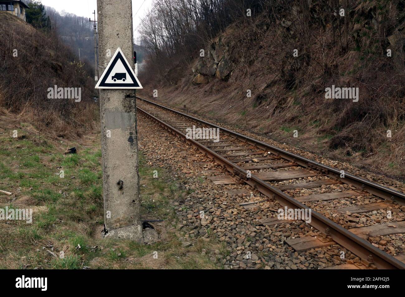 Osielec. Lesser Poland (Malopolska Voivodship). Poland. Railway track ...