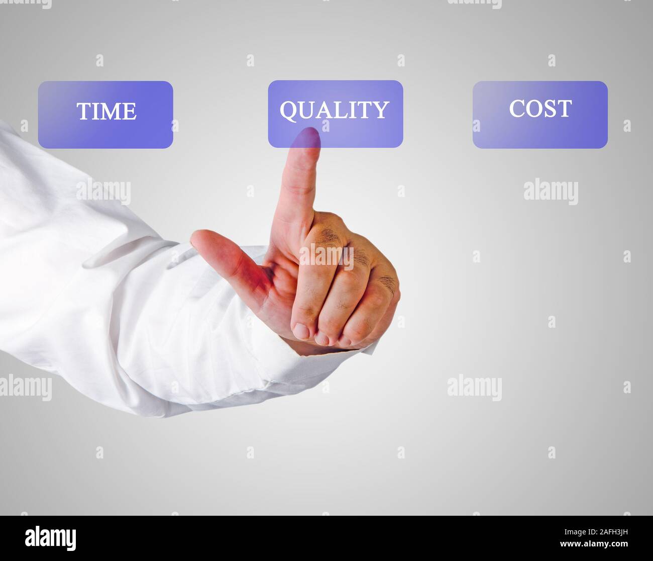 Pressing on button Stock Photo - Alamy