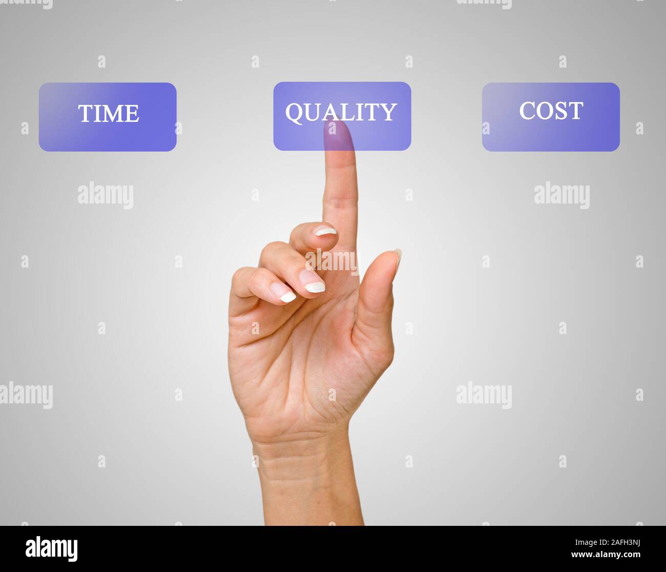 Pressing on button Stock Photo - Alamy