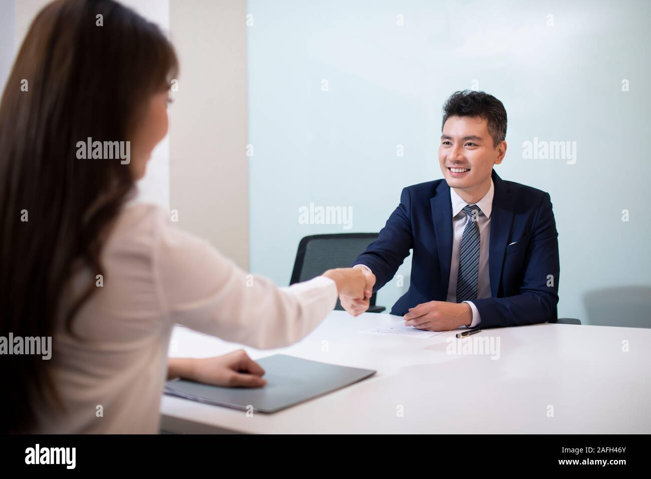 Interview two adults hi-res stock photography and images - Alamy