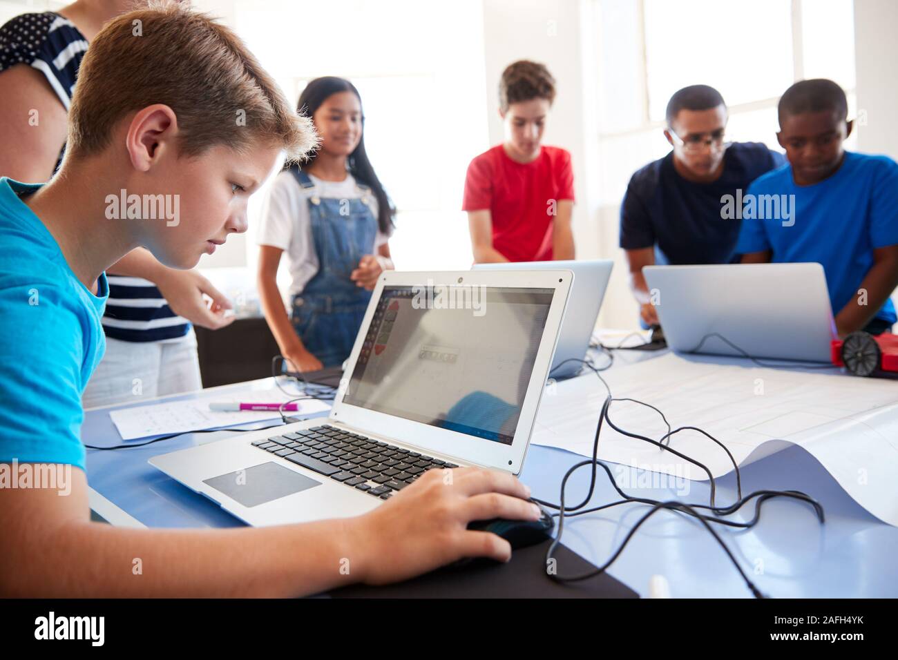 Black male students in stem class hi-res stock photography and images ...