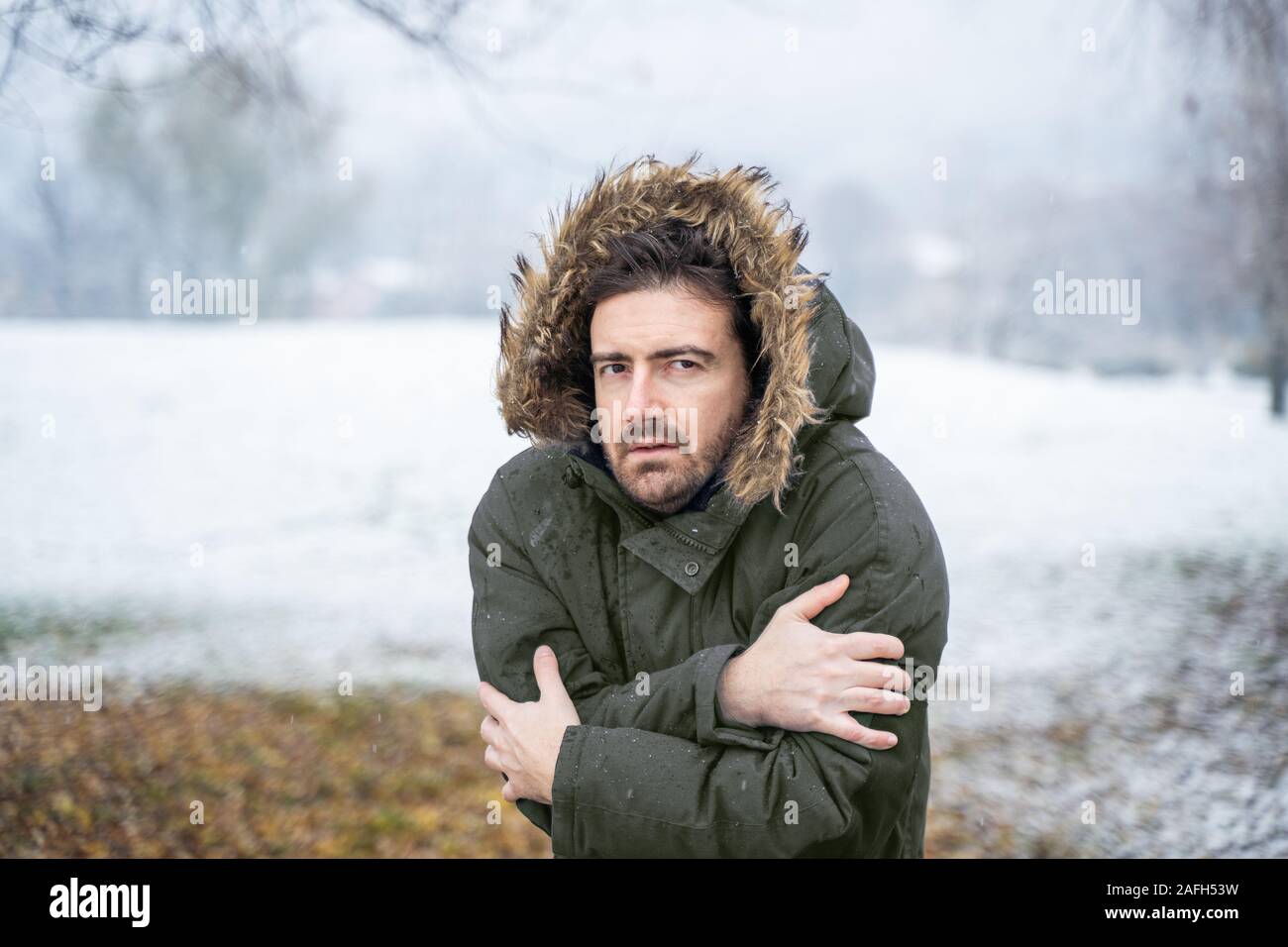 Shivering Cold Person