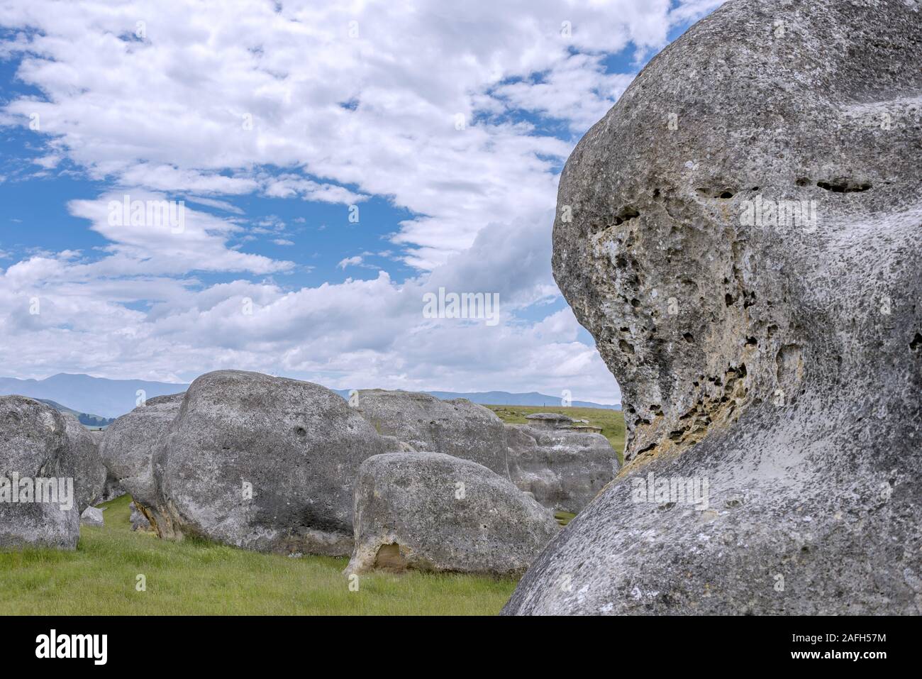 Area known as elephant rocks in the Waitaki Basin near Oamaru in New ...