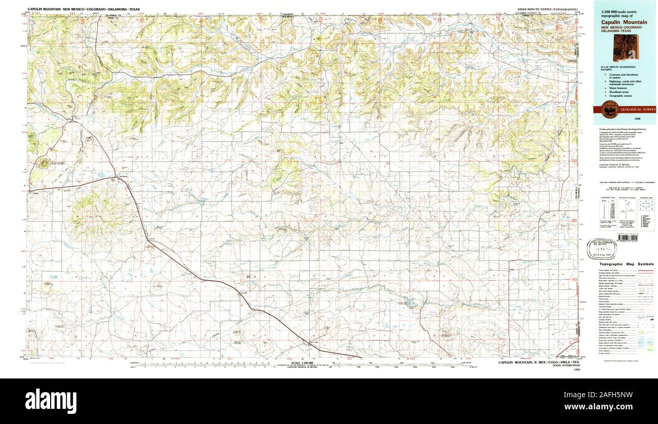 Capulin new mexico map hi-res stock photography and images - Alamy