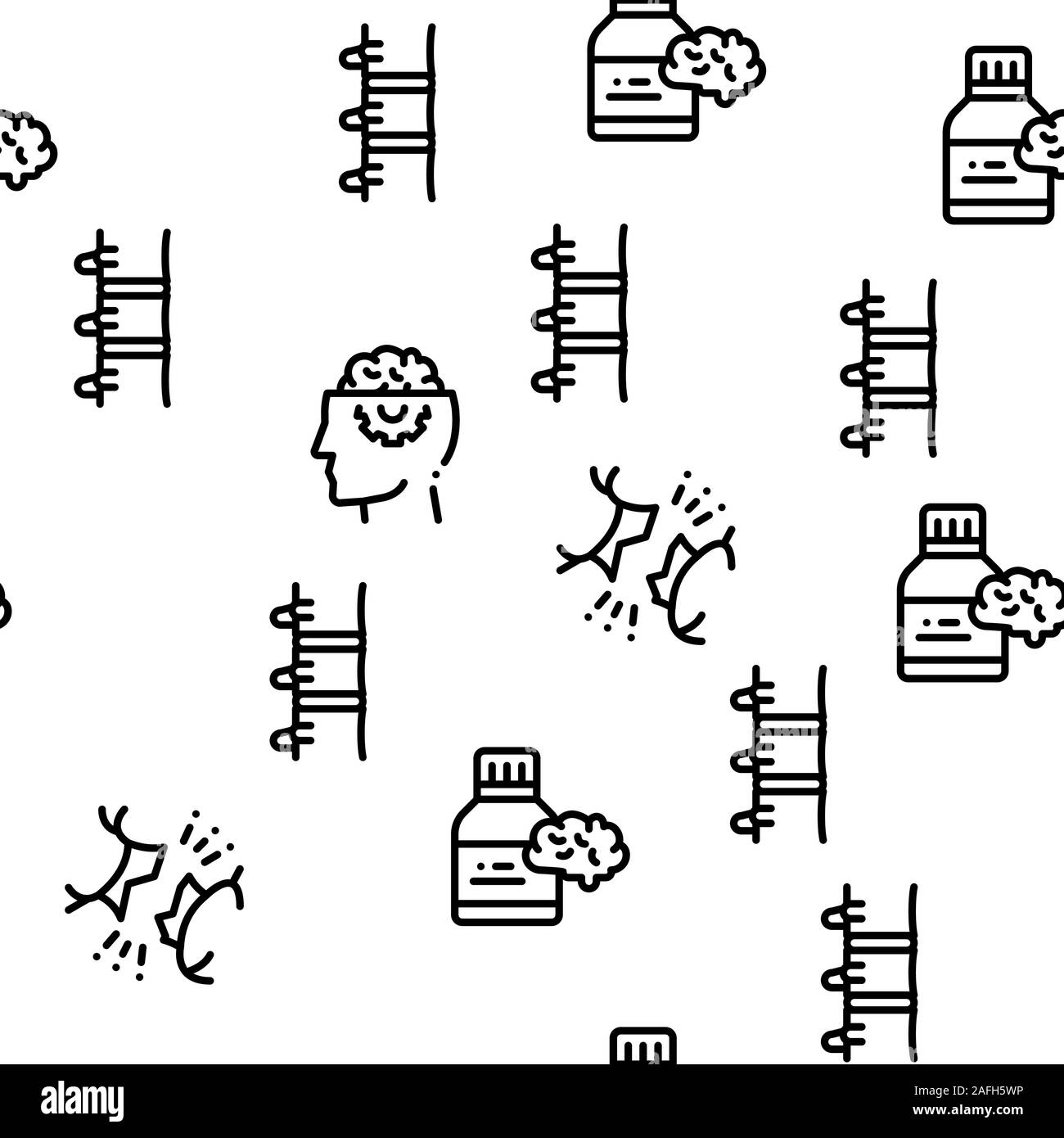 Neurology Medicine Seamless Pattern Vector Stock Vector Image & Art - Alamy