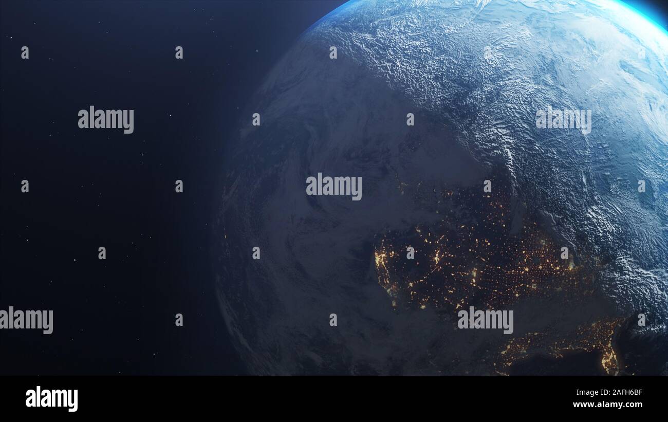 Earth in galaxy. Elements of this image furnished by NASA. 3d ...