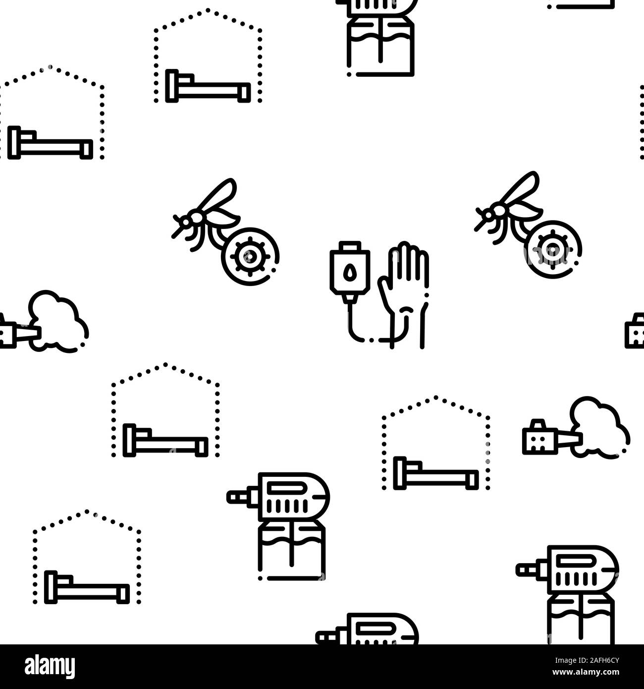 Malaria Illness Dengue Seamless Pattern Vector Stock Vector Image & Art ...