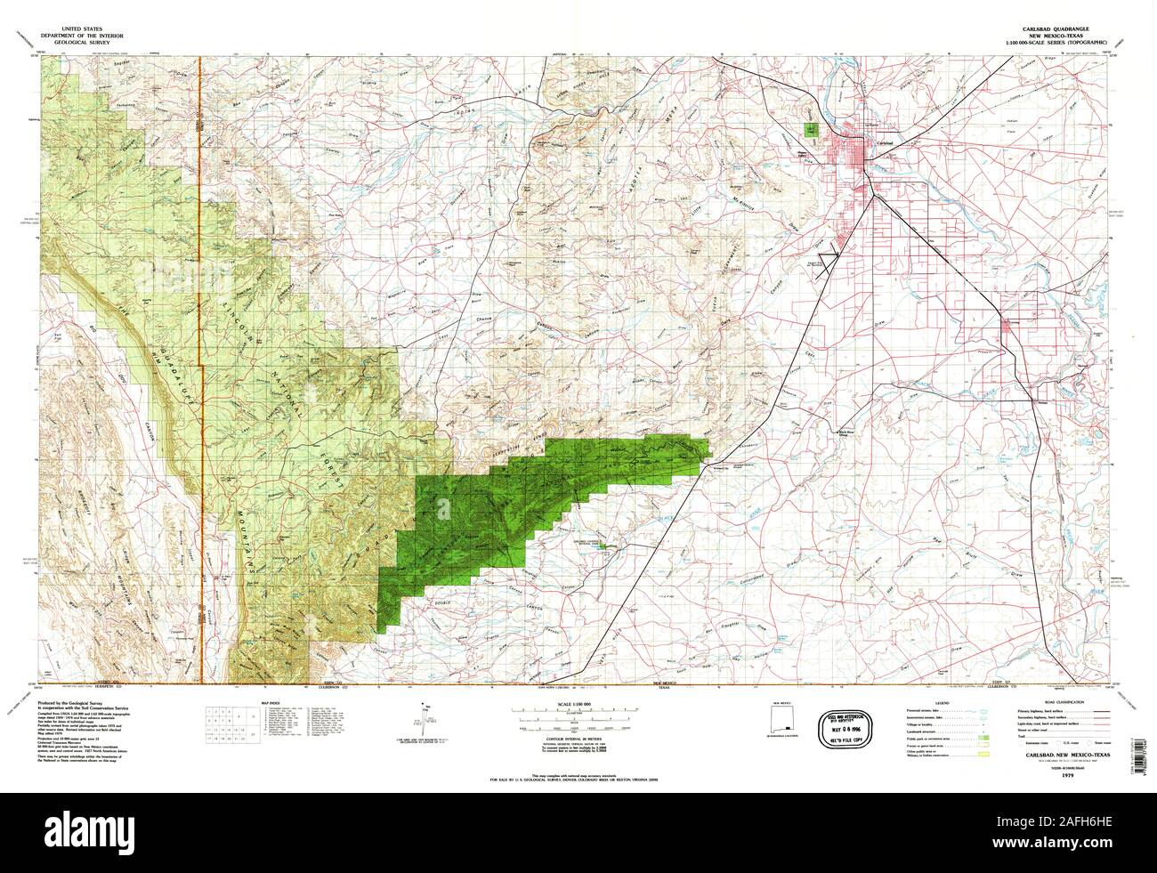 Map of carlsbad new mexico hi-res stock photography and images - Alamy