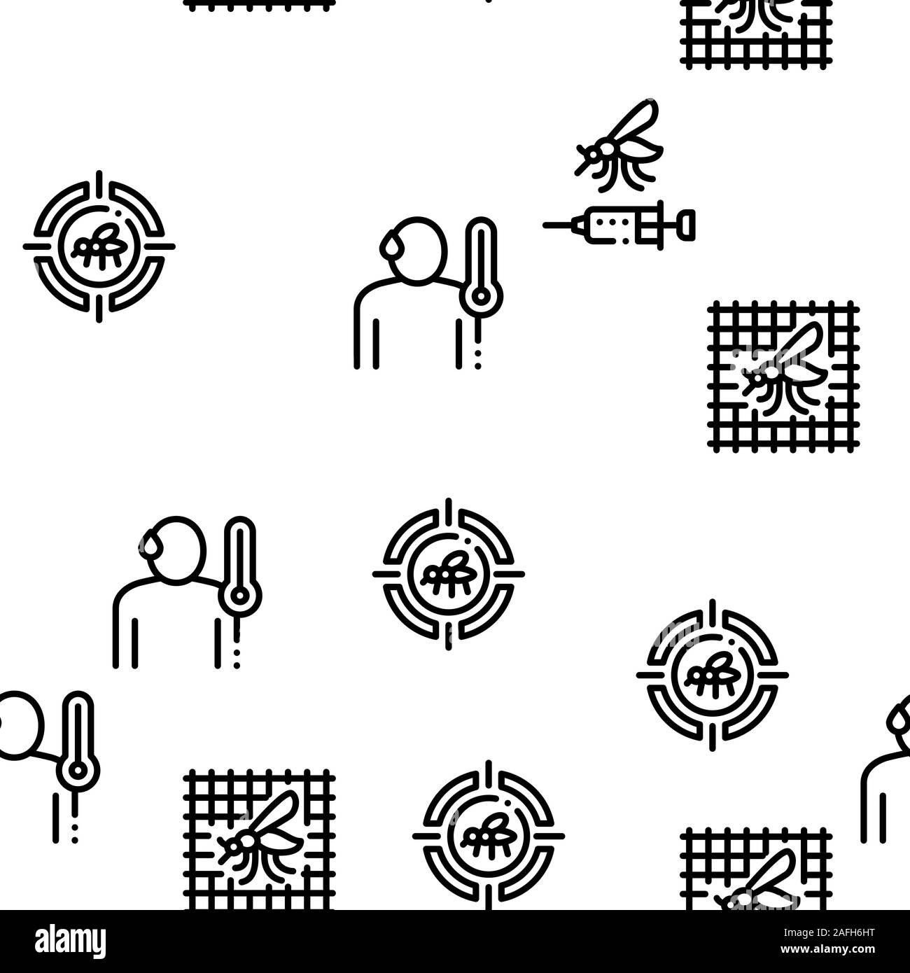 Malaria Illness Dengue Seamless Pattern Vector Stock Vector Image & Art ...