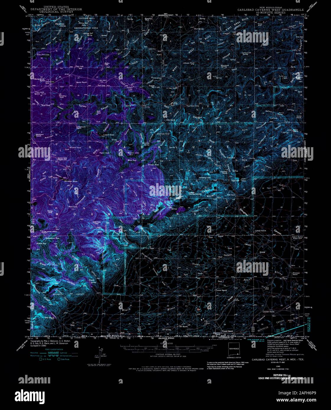Map of carlsbad new mexico hi-res stock photography and images - Alamy