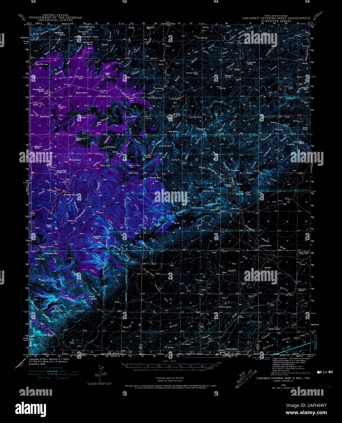 Map of carlsbad new mexico hi-res stock photography and images - Alamy