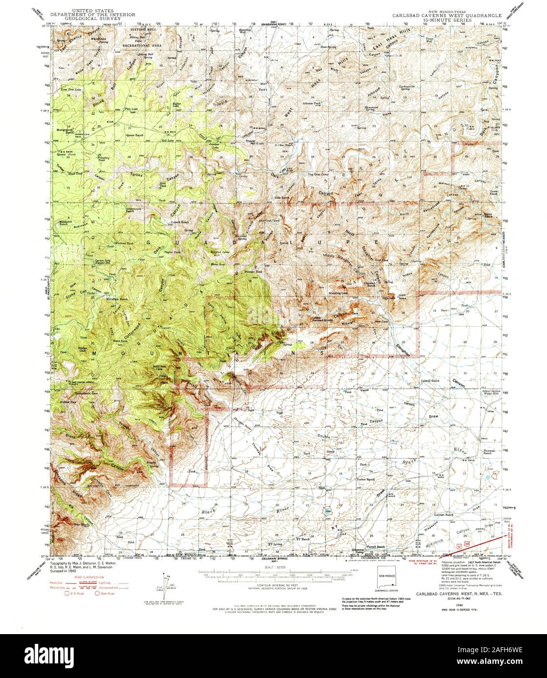 Map of carlsbad new mexico hi-res stock photography and images - Alamy